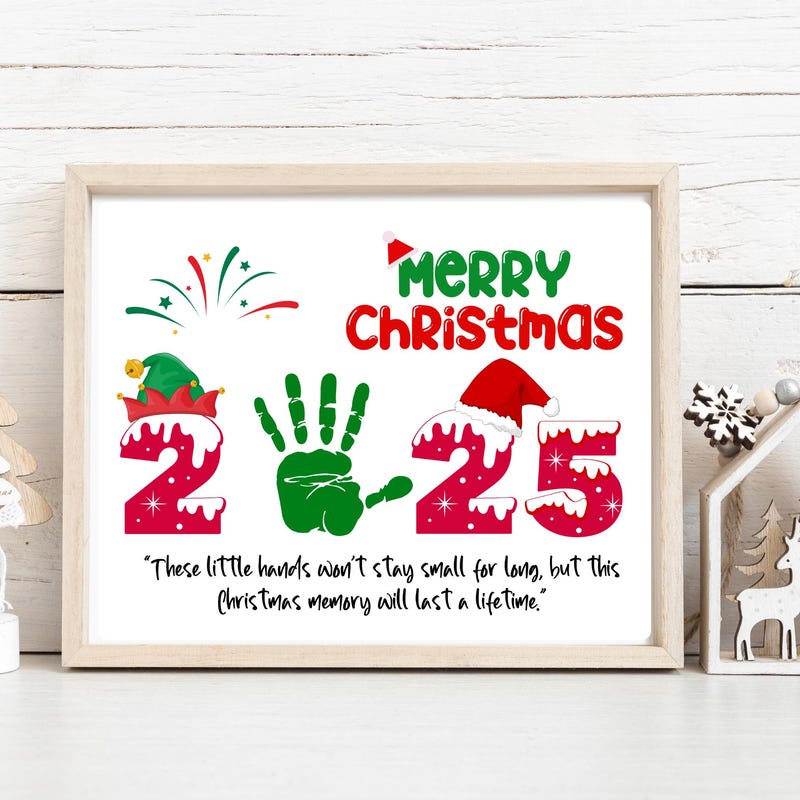 Santa Handprint - Etsy