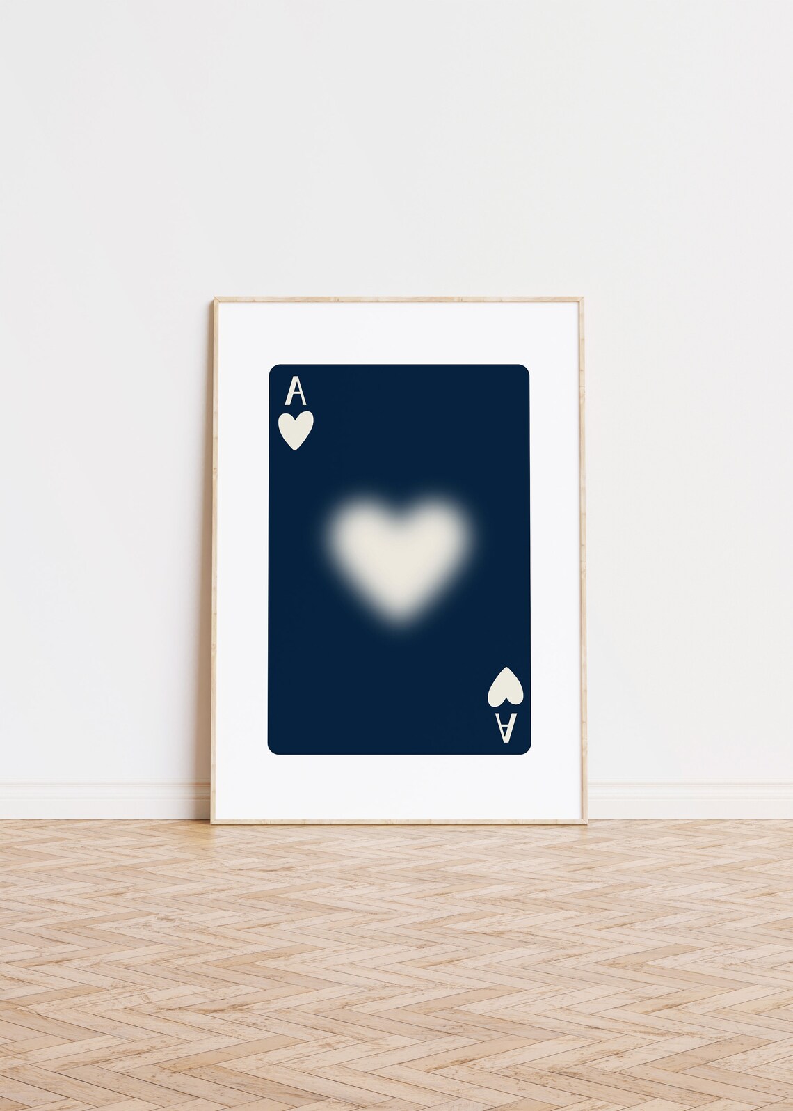 Trendy Retro Wall Art Ace of Hearts Ace of Hearts Print - Etsy