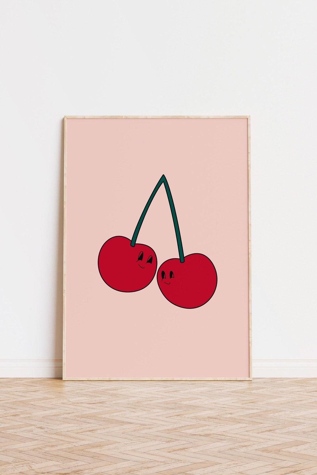 Trendy Poster Cherry Print Retro Groovy Print Cherry Bomb - Etsy