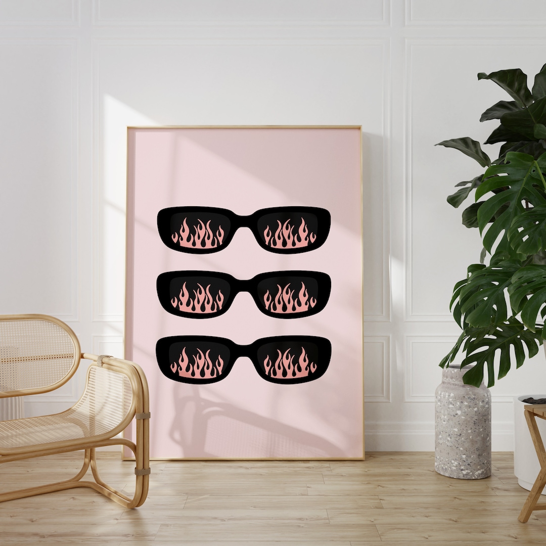 Trendy Poster, Preppy Posters, Sunglasses Print, Trendy Sunglasses ...