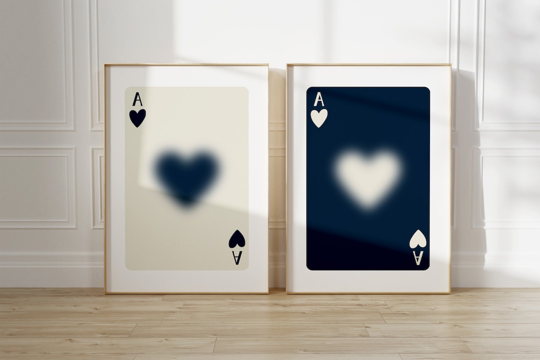 Trendy Retro Wall Art | Ace of Hearts | Ace of Hearts Print | Trendy ...
