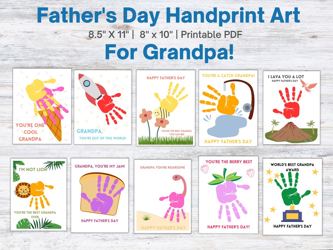 DIY Gift for Dad, Fathers Day Handprint, Fathers Day Gift From Kids ...