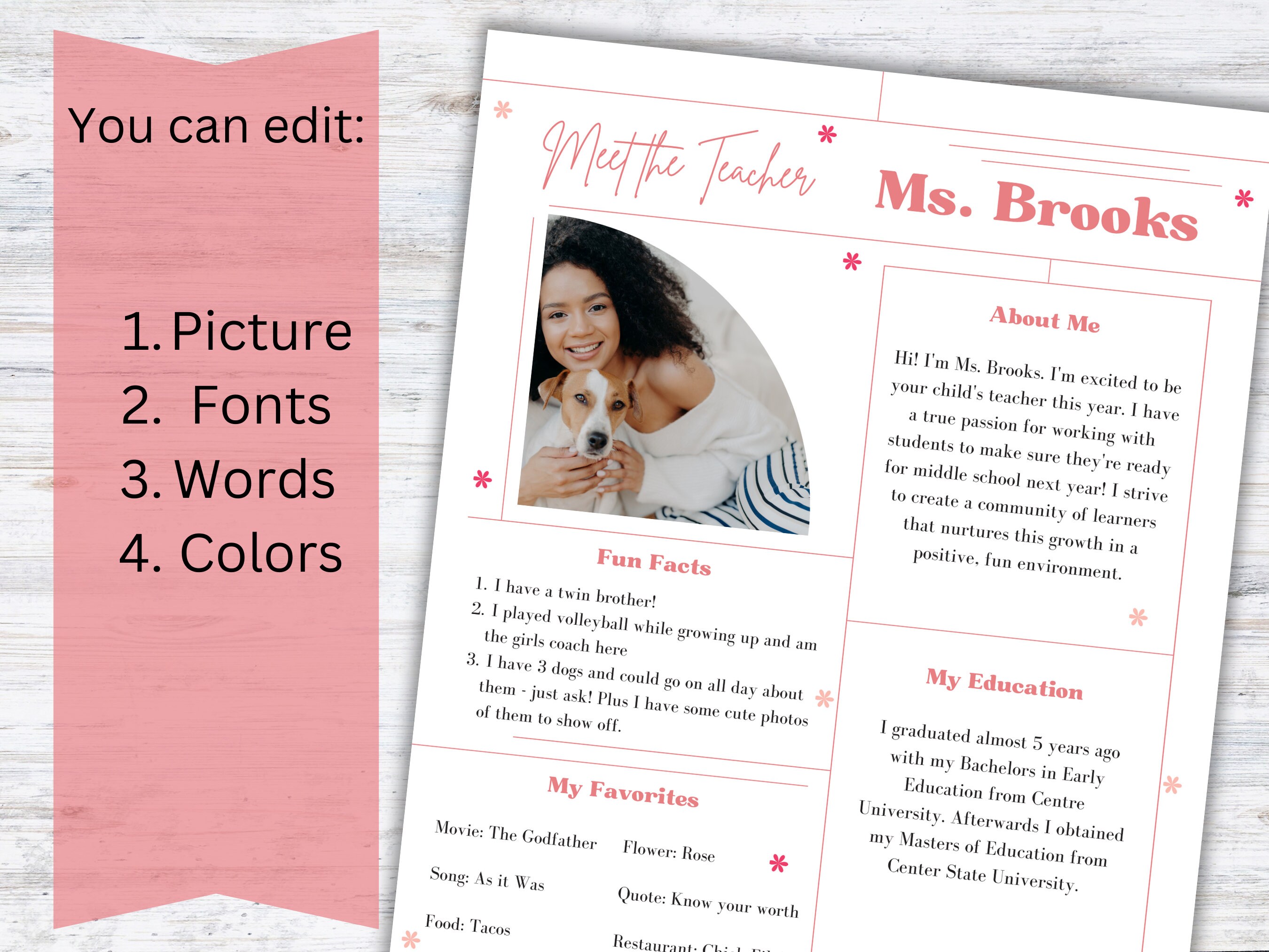 Meet the Teacher Template | Editable Meet the Teacher Template | All ...