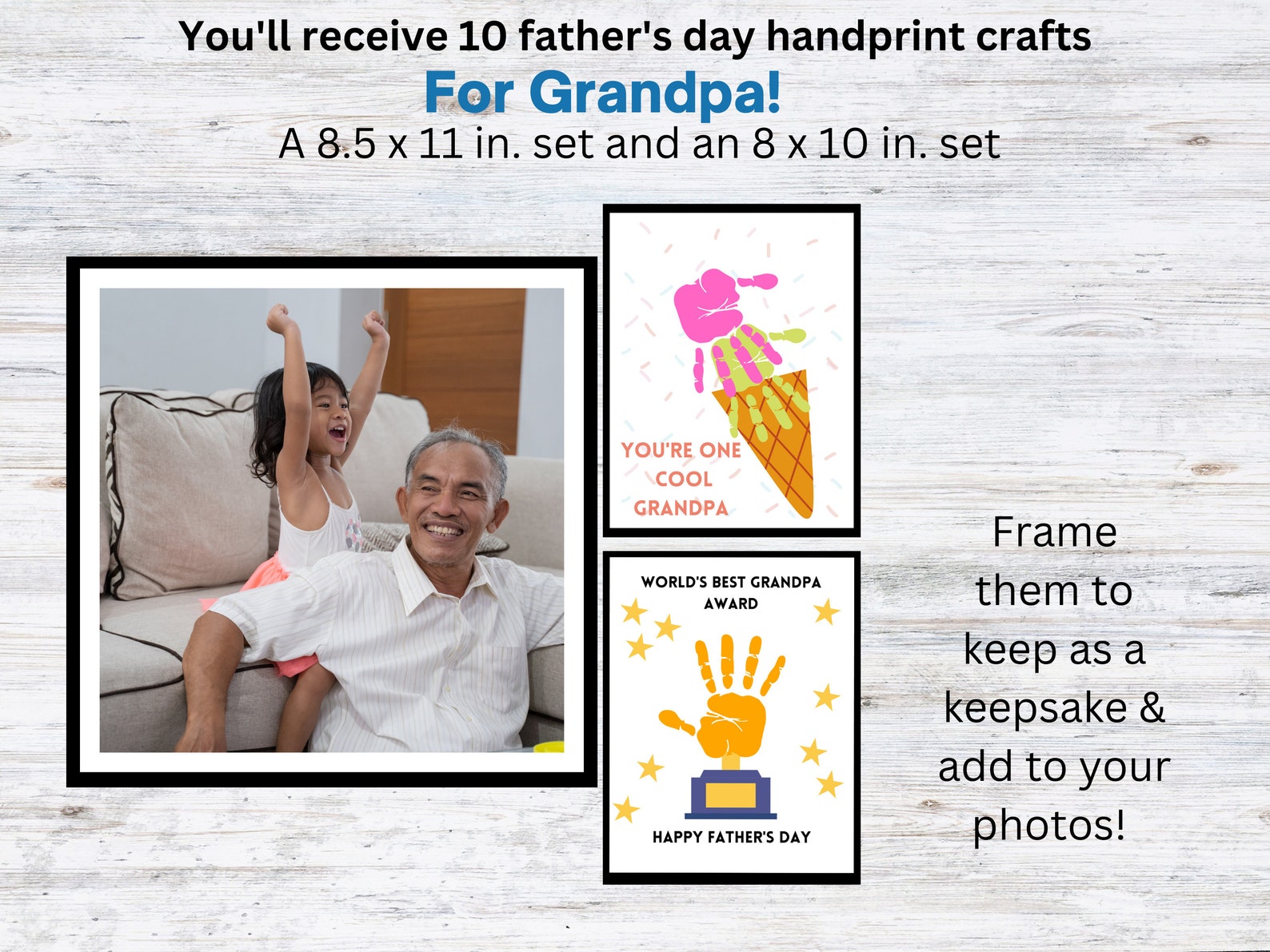 DIY Gift for Dad, Fathers Day Handprint, Fathers Day Gift From Kids ...