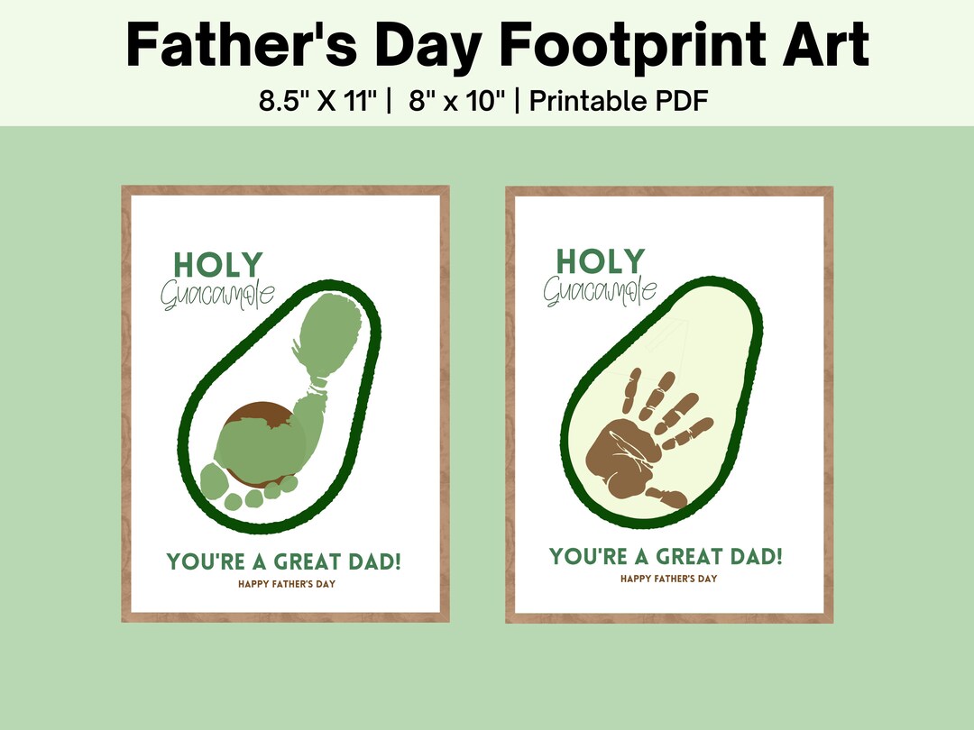 Fathers Day Footprint and Handprint Craft, Diy Gift for Dad, Fathers ...