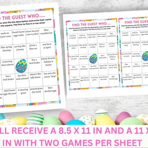 Find the Guest Bingo, Find the Guest Game, Printable Easter Games ...