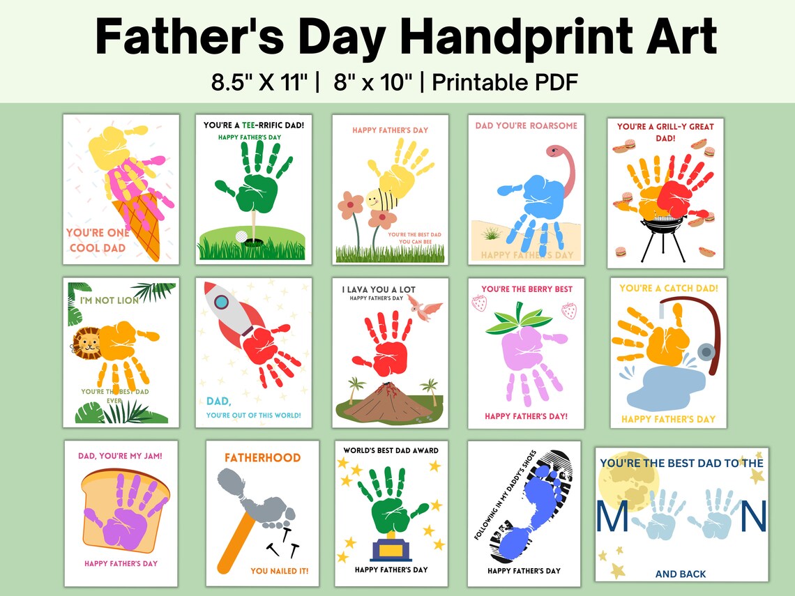 DIY Gift for Dad, Fathers Day Handprint, Fathers Day Gift From Kids ...