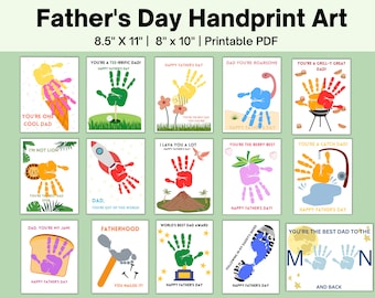 Fathers Day Handprint, Diy Gift for Dad, Handprint Art, Handprint Craft ...