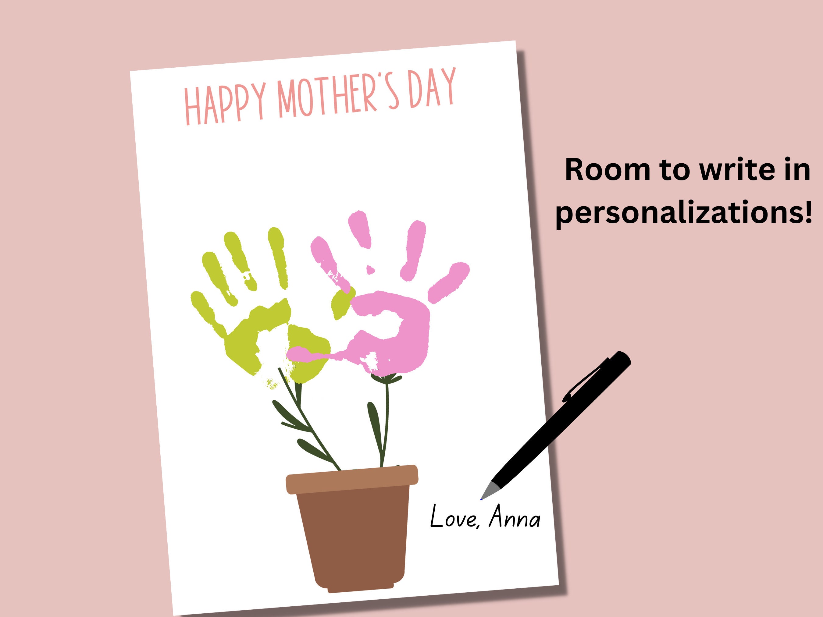 Mothers Day Handprint Craft | Mom Handprint Craft | Flower Handprint ...