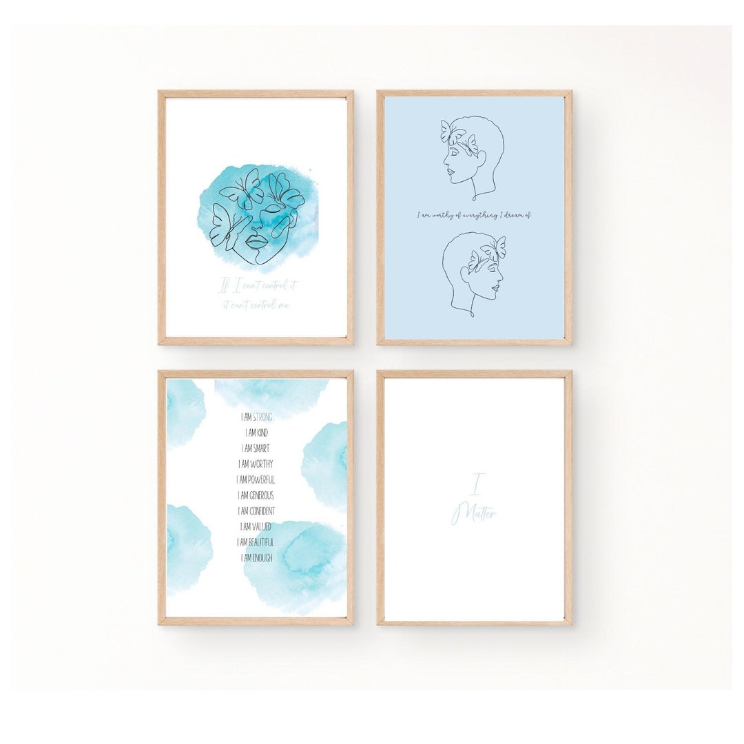 Mental Health, Mental Health Poster, Positive Affirmations, Wall Art ...