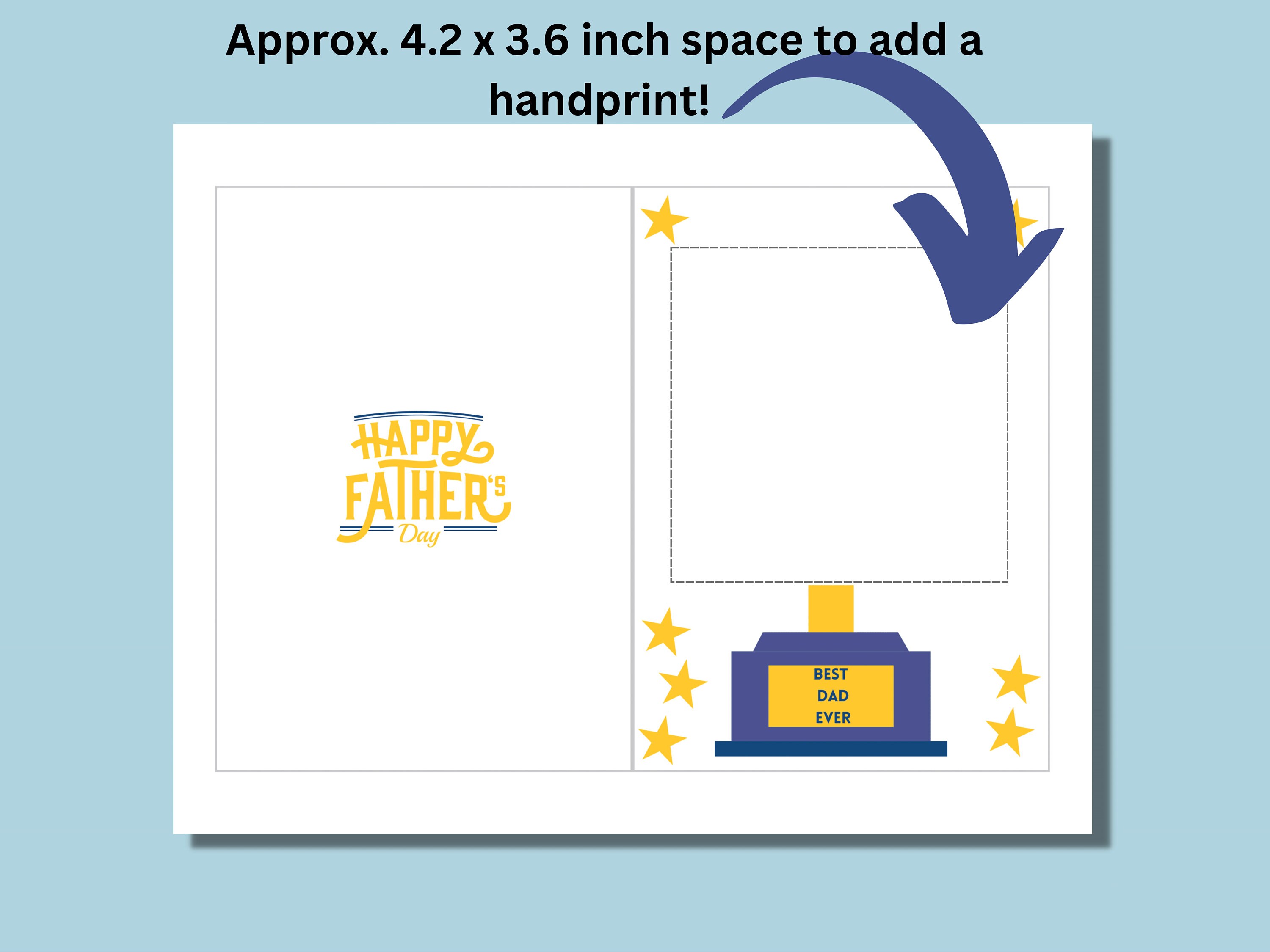 Fathers Day Handprint Craft Card | Diy Gift for Dad | Handprint ...