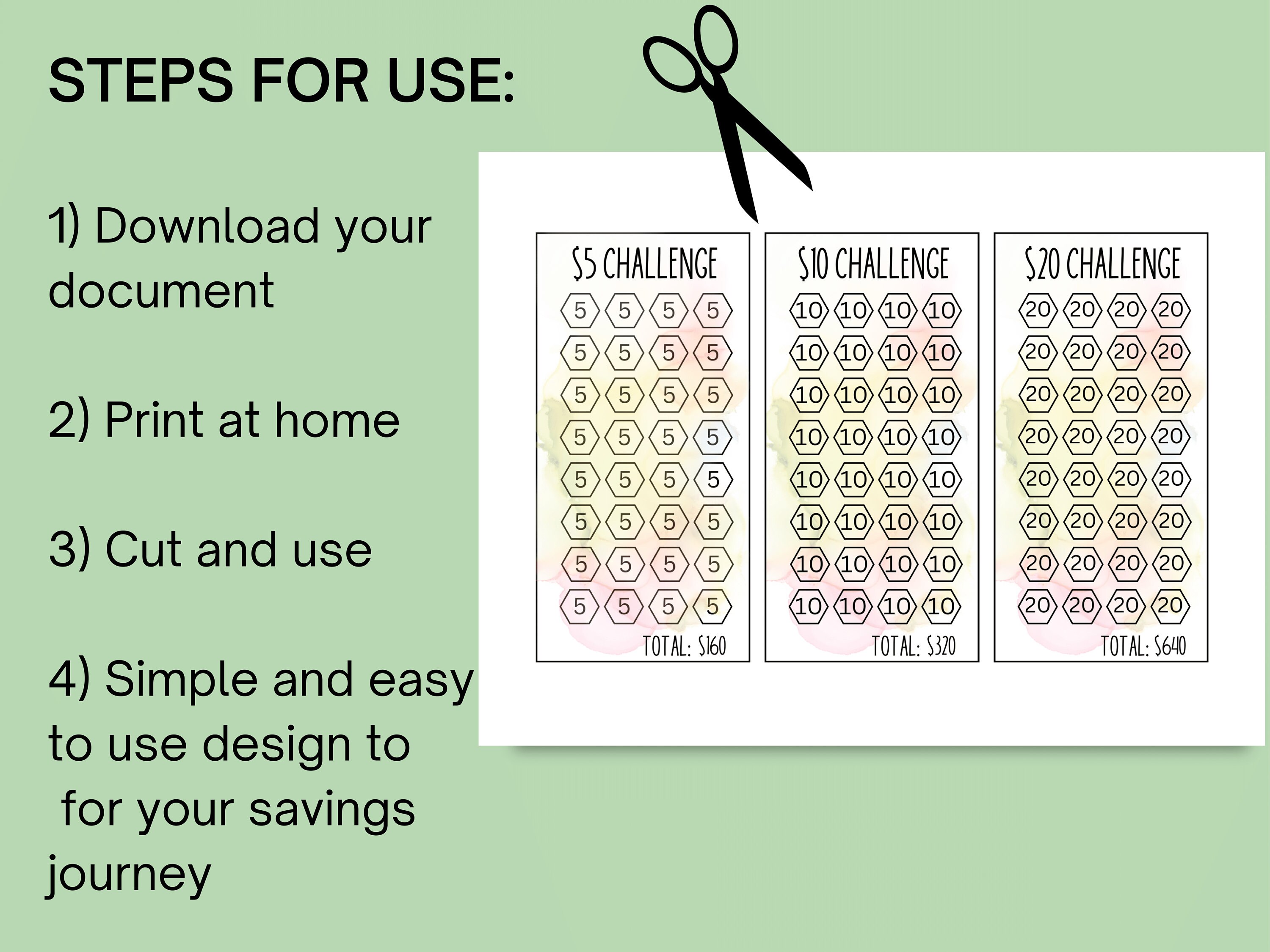 Mini Savings Challenge Savings Challenge Bundle Set of 12 Monthly ...