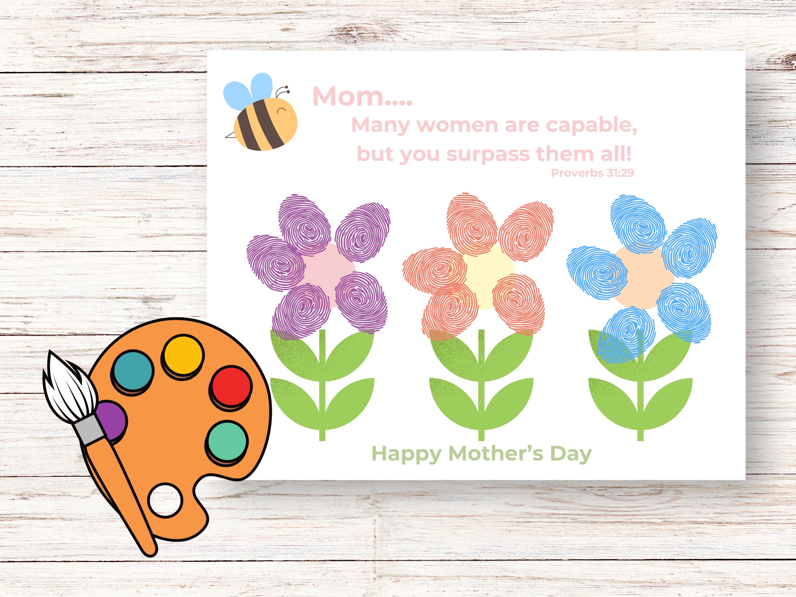 Mothers Day Bible Craft | Bible Mothers Day Craft | Handprint Art ...