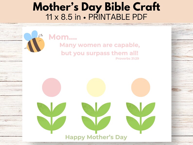 Mothers Day Bible Craft | Bible Mothers Day Craft | Handprint Art ...