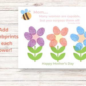 Mothers Day Bible Craft | Bible Mothers Day Craft | Handprint Art ...