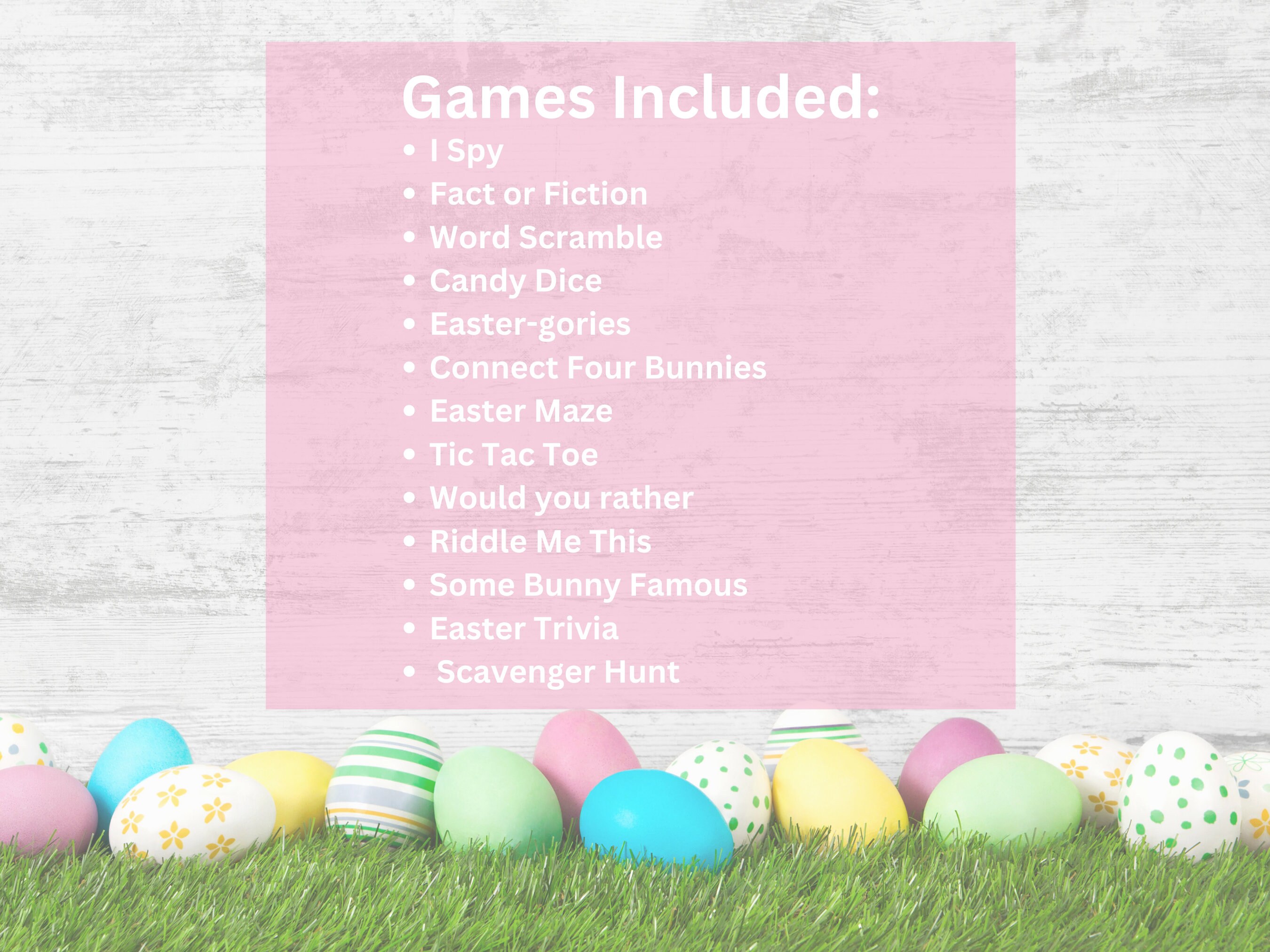 Printable Easter Games, Easter Trivia Game, Easter Scavenger Hunt ...