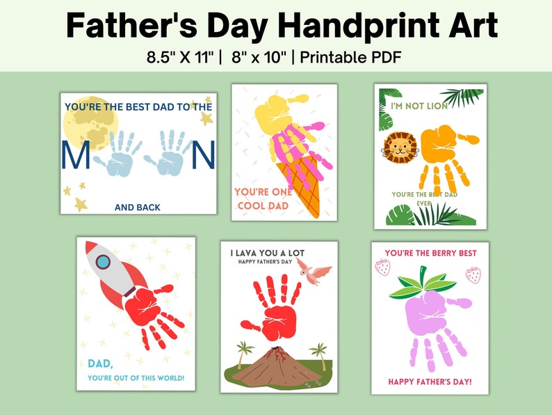 Fathers Day Handprint, Diy Gift for Dad, Fathers Day Gift From Kids ...