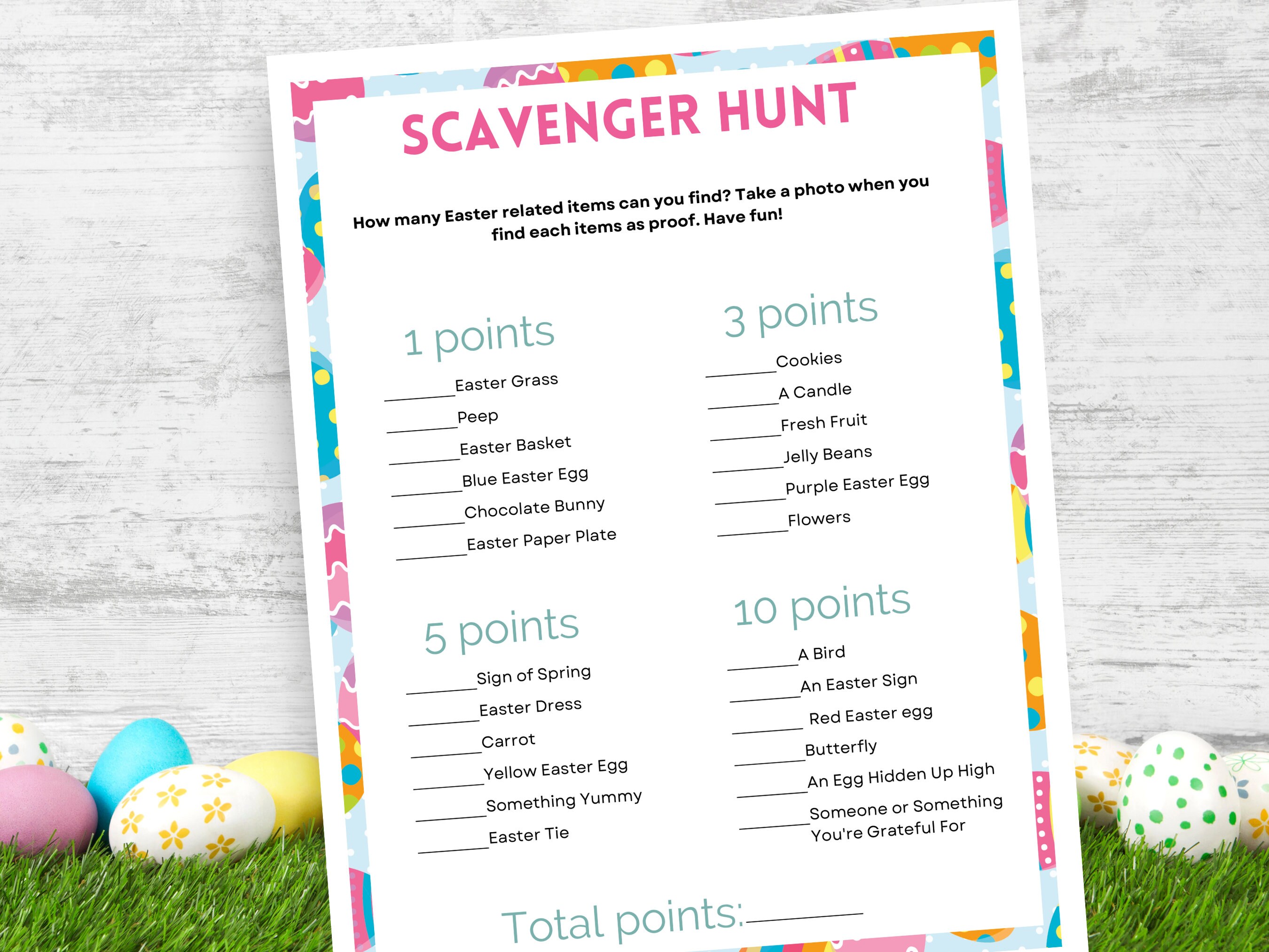 Easter Scavenger Hunt, Indoor and Outdoor Scavenger Hunt, Photo ...