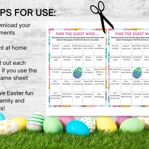 Find the Guest Bingo, Find the Guest Game, Printable Easter Games ...