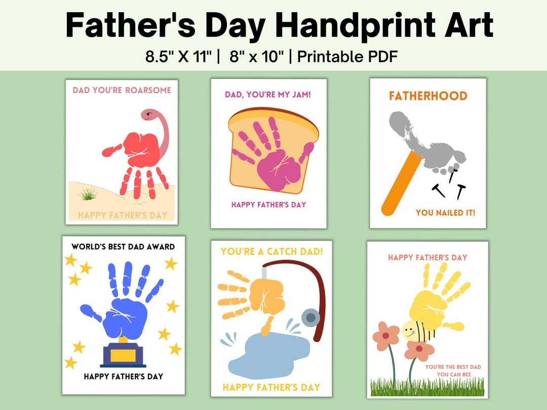 Fathers Day Handprint, Diy Gift for Dad, Handprint Art, Handprint Craft ...