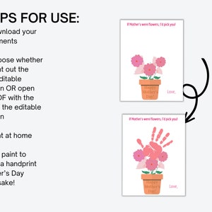 Mothers Day Flower Handprint | Mom Handprint Craft | Handprint Art ...