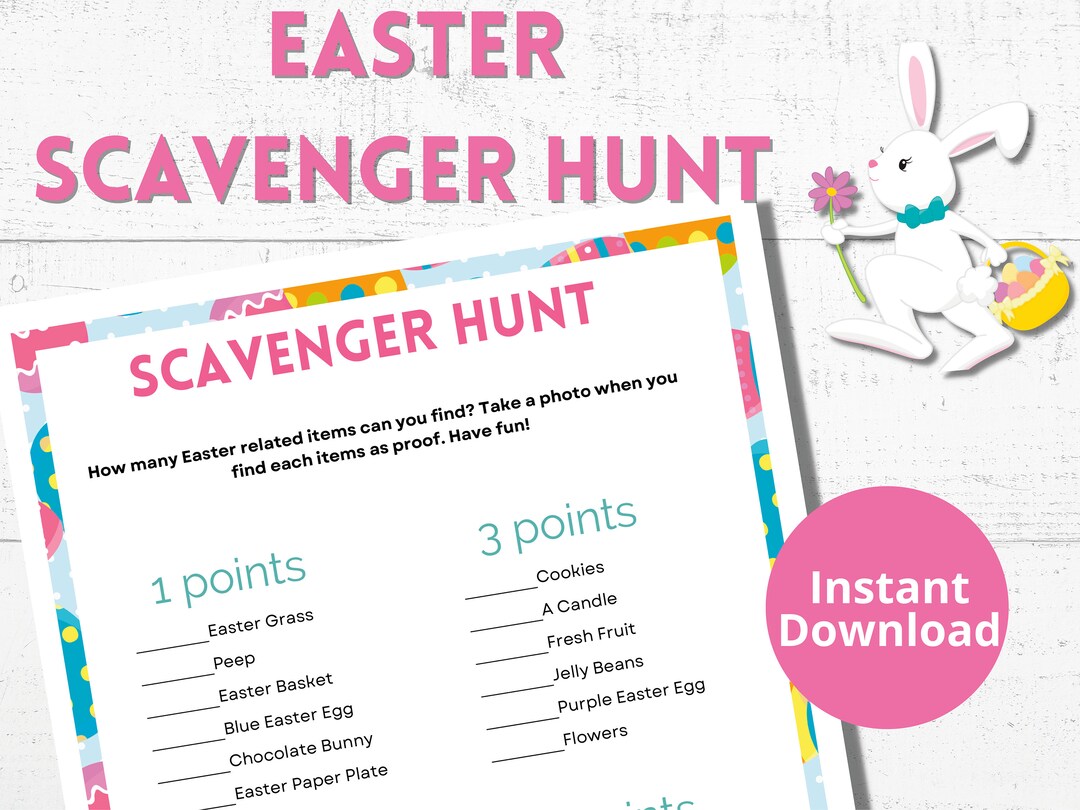 Easter Scavenger Hunt, Indoor and Outdoor Scavenger Hunt, Photo ...