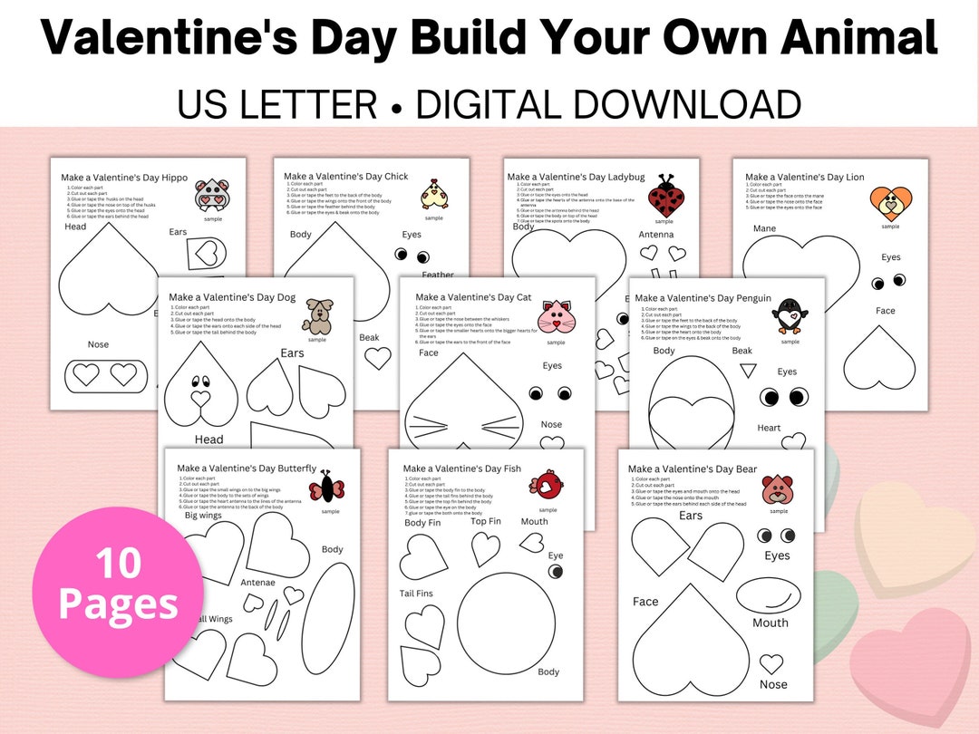 Make Your Own Valentine's, Valentines Coloring Pages, Classroom ...