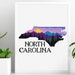 Silhouette North Carolina Cross Stitch Pattern, Landscape Cross Stitch ...