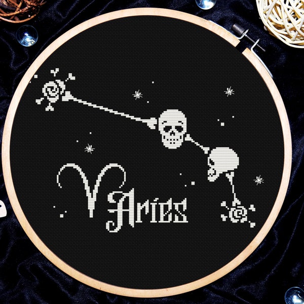 Aries Cross Stitch - Etsy