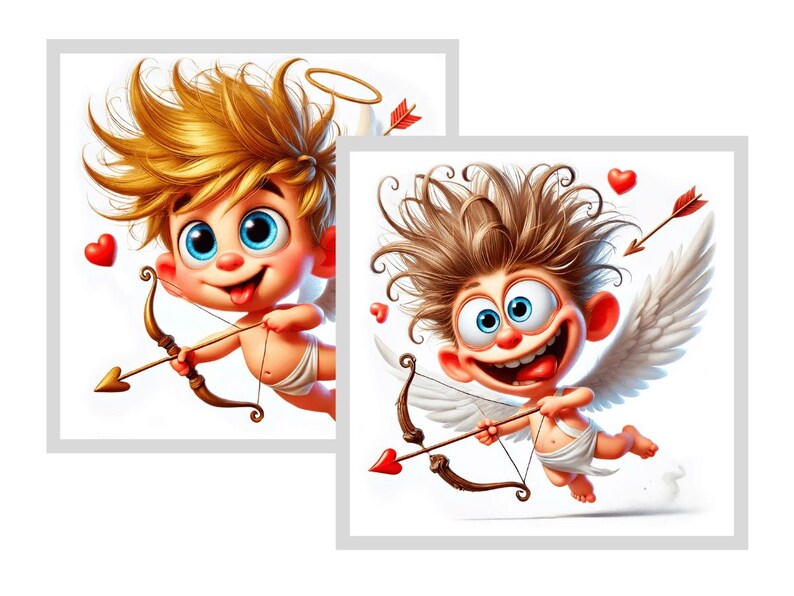 Conjunto de imágenes prediseñadas de Cupido de San Valentín ...