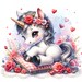 24 JPG Watercolor Animal Valentines Clipart, Cute Unicorn Clipart ...