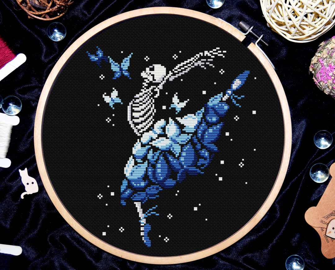 Gothic Cross Stitch Pattern, Ballerina Cross Stitch, Butterfly Cross ...