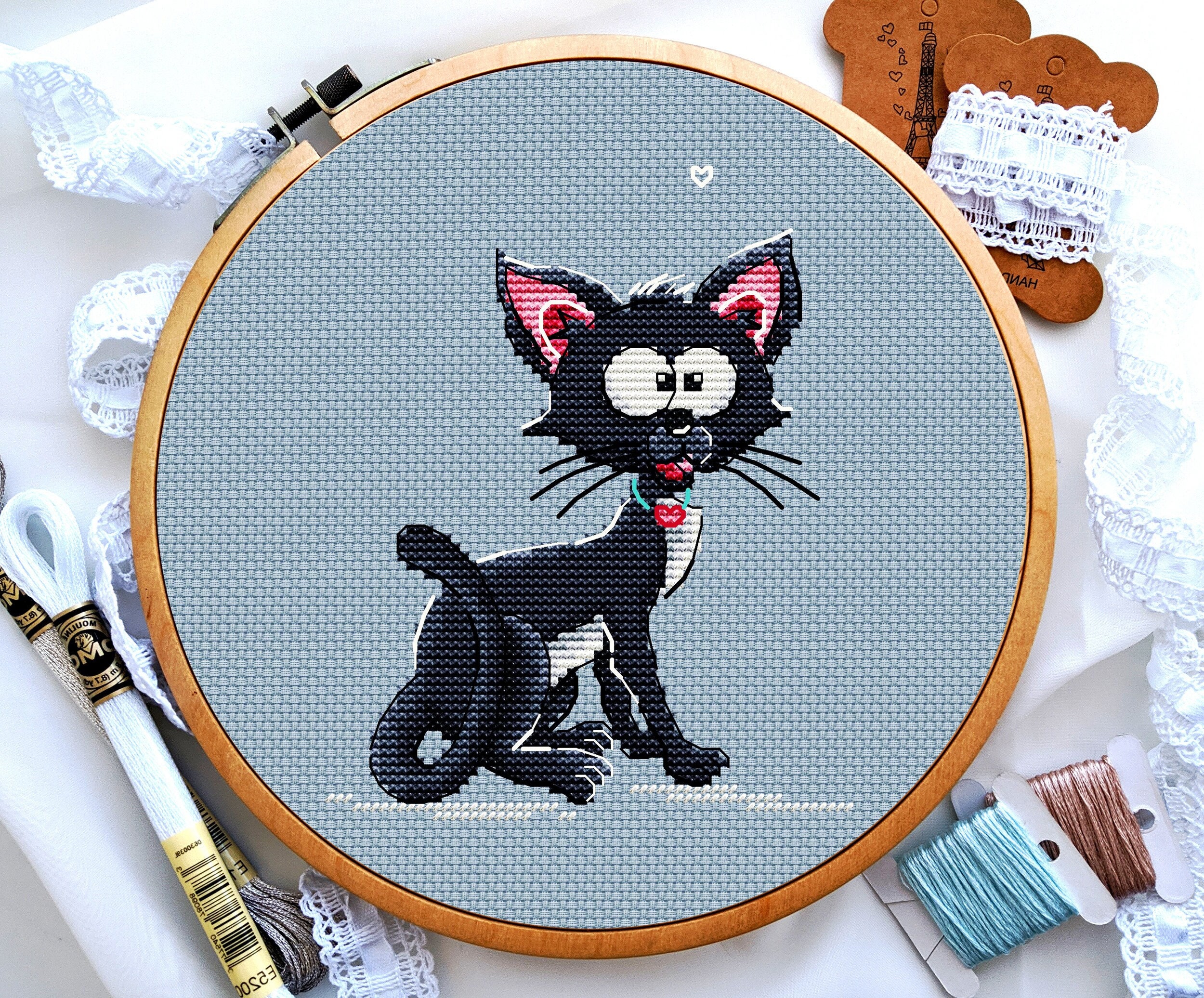 Cat Cross Stitch, Baby Cross Stitch, Animals Cross Stitch , Small Cross ...