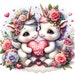 24 JPG Watercolor Animal Valentines Clipart, Cute Unicorn Clipart ...