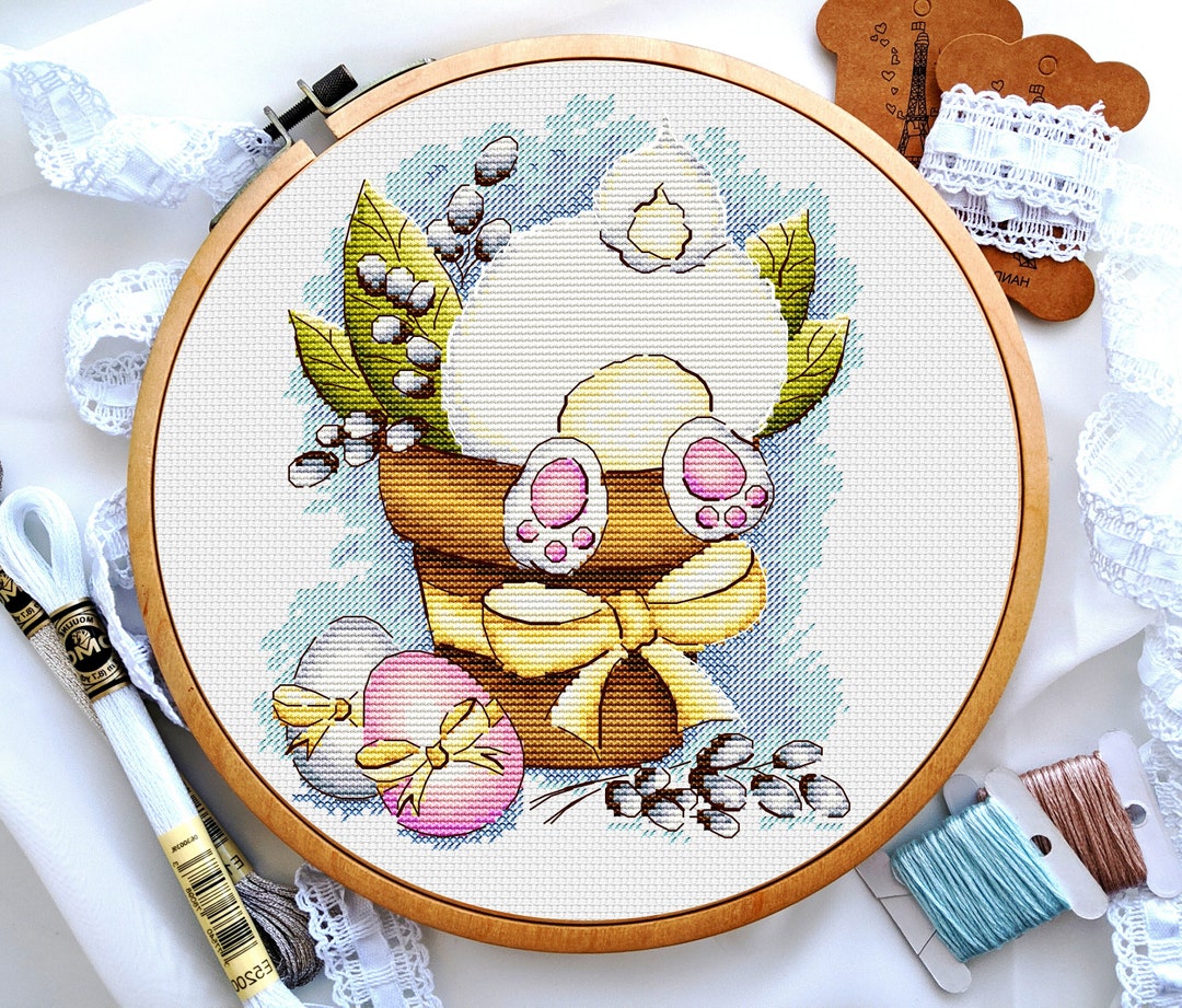Easter Bunny Cross Stitch, Easter Egg Cross Stitch, Easter Cross Stitch ...