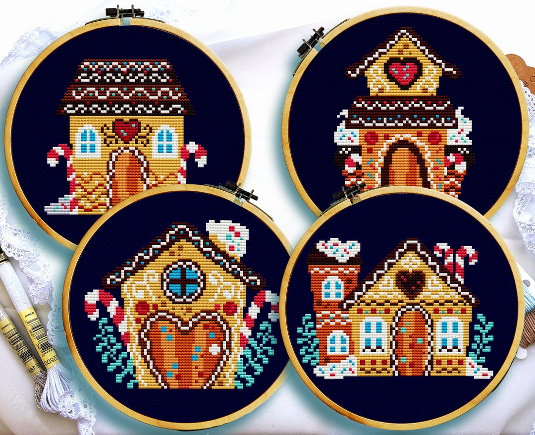 Gingerbread House Cross Stitch Pattern, Christmas Cross Stitch ...