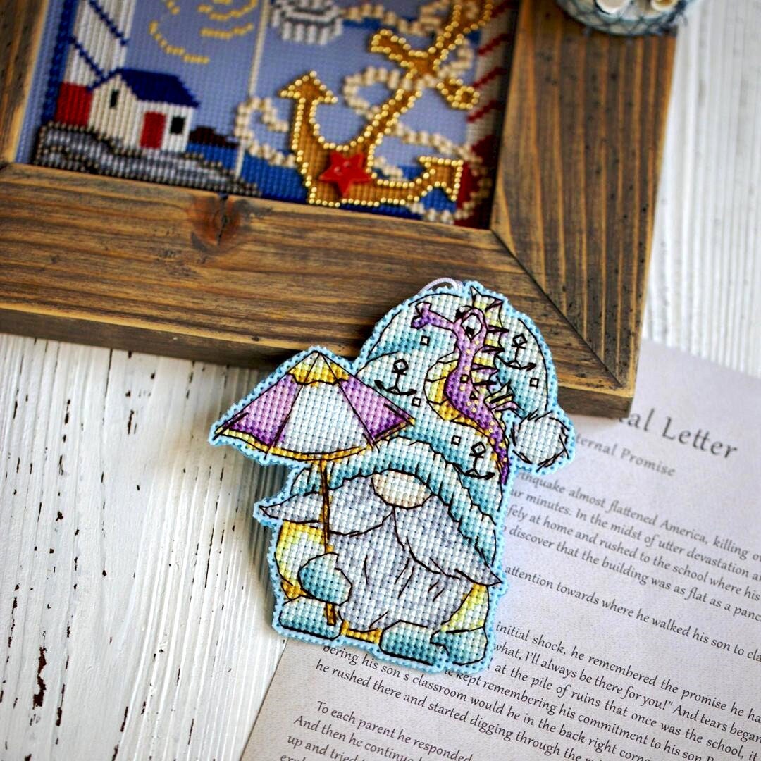 Sea Gnome Cross Stitch Pattern, Small Cross Stitch, Summer Cross Stitch ...