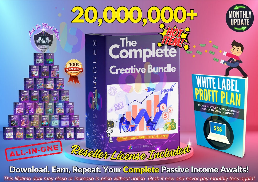 20M Complete Creative Bundle Digital Product PLR Articles, Ebooks ...