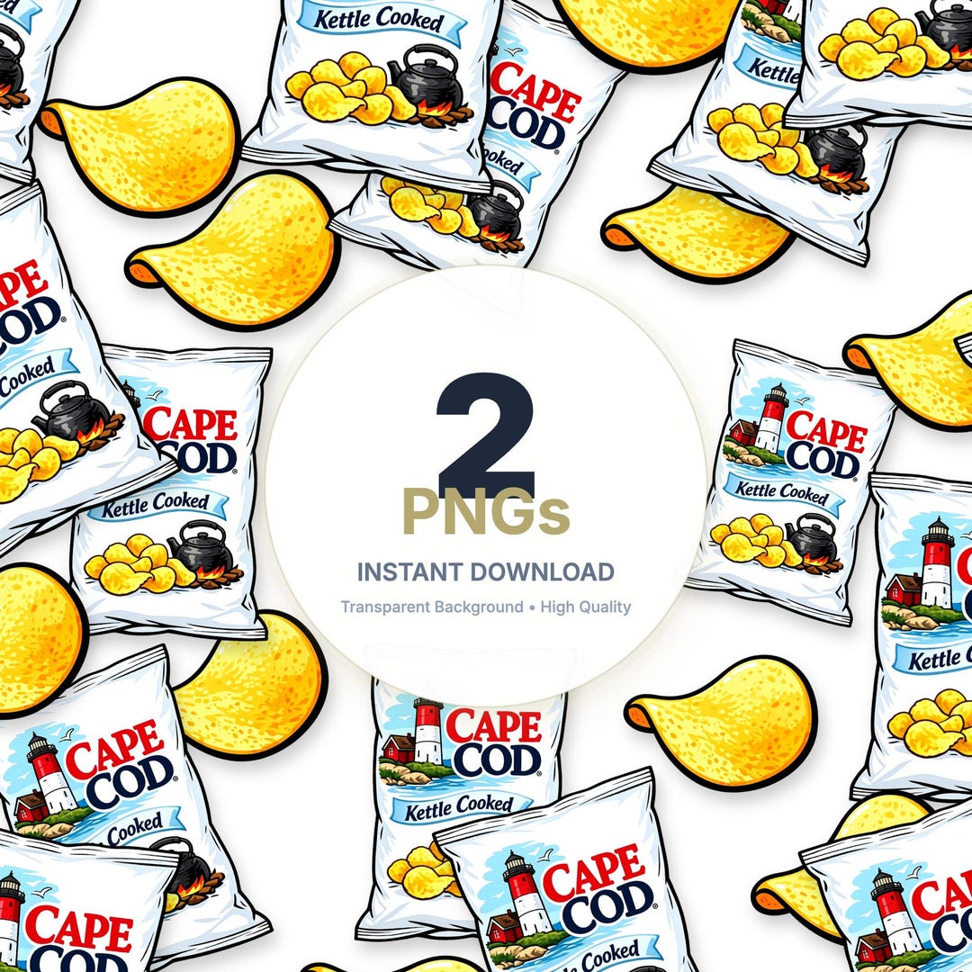 Potato Chips 2 PNG, Cape Cod Snack Illustration, Junk Food Clipart ...