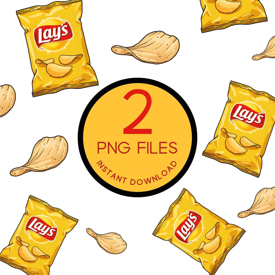 Lays Chip Bag - Lays Potato Chips Bag – 2 PNG Files - Chips Clip Bar ...