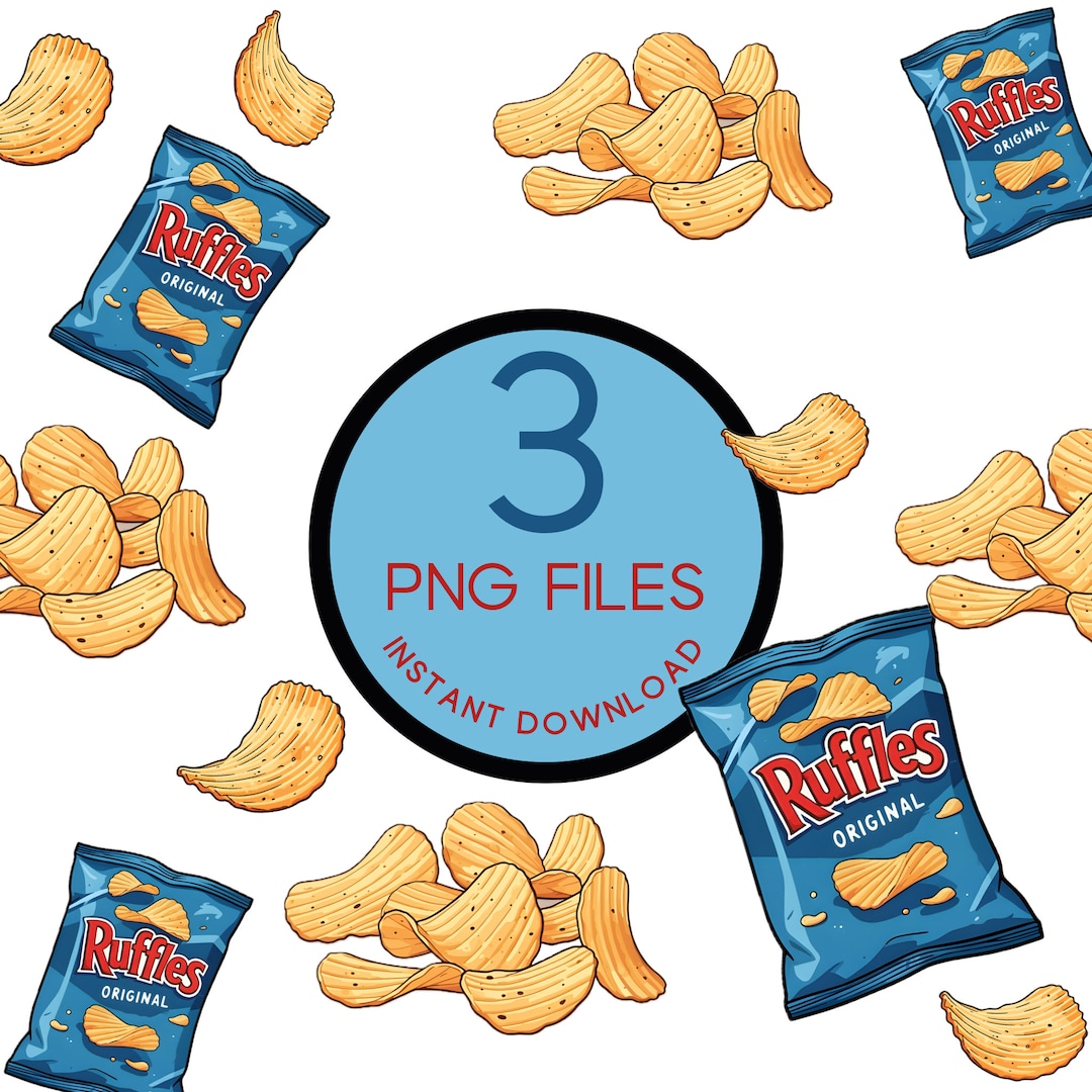 Ruffles Chips Bag - 3 PNG Files - Chips Clip Bar Illustration – Vector ...