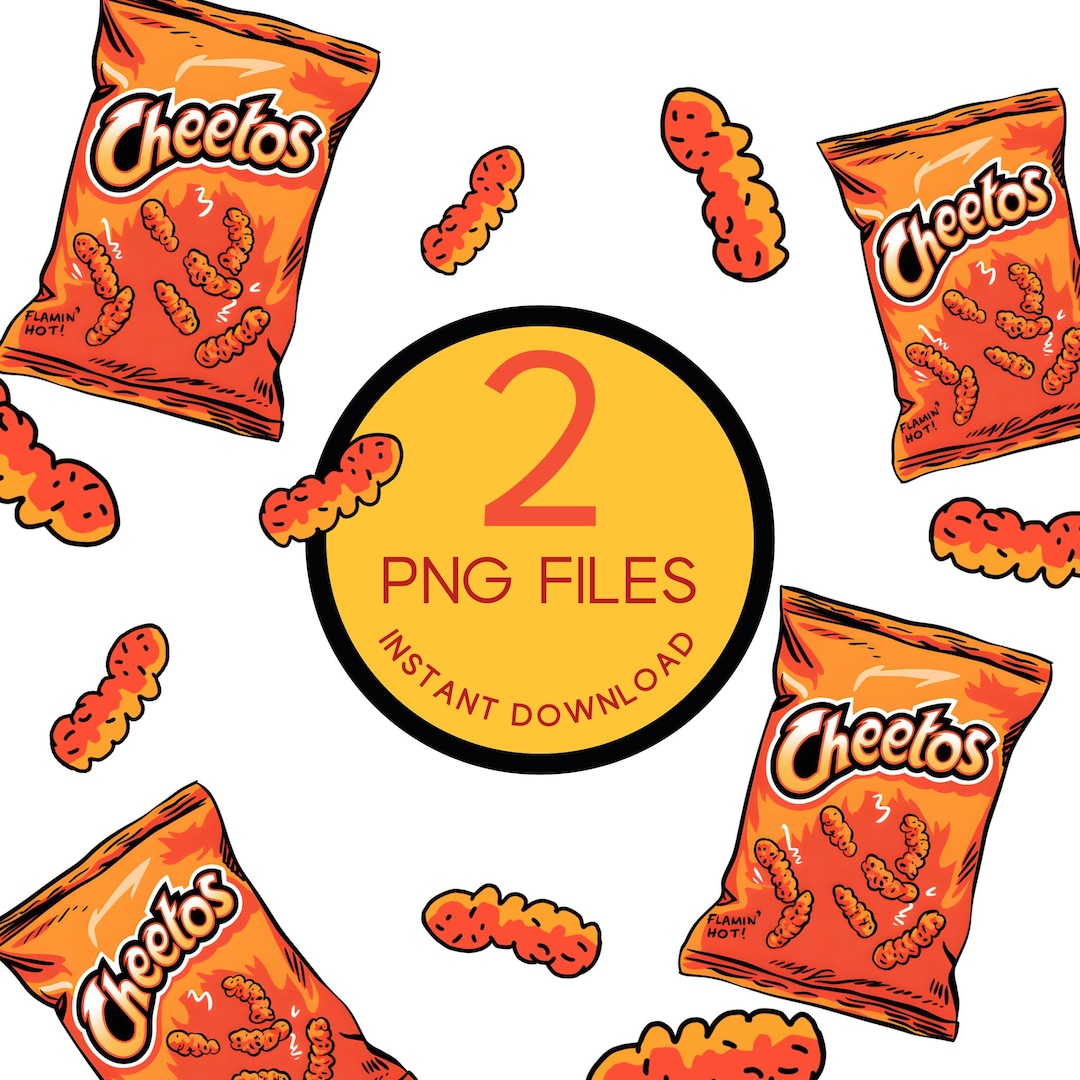 Spicy Cheetos Chips Bag - 2 PNG Files - Chips Clip Bar Illustration ...