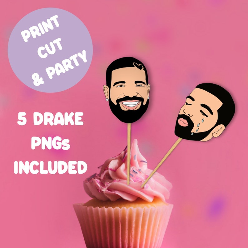 Drake Clip Art - Drake Party Decor - Drake Party Props - Drake Stickers ...