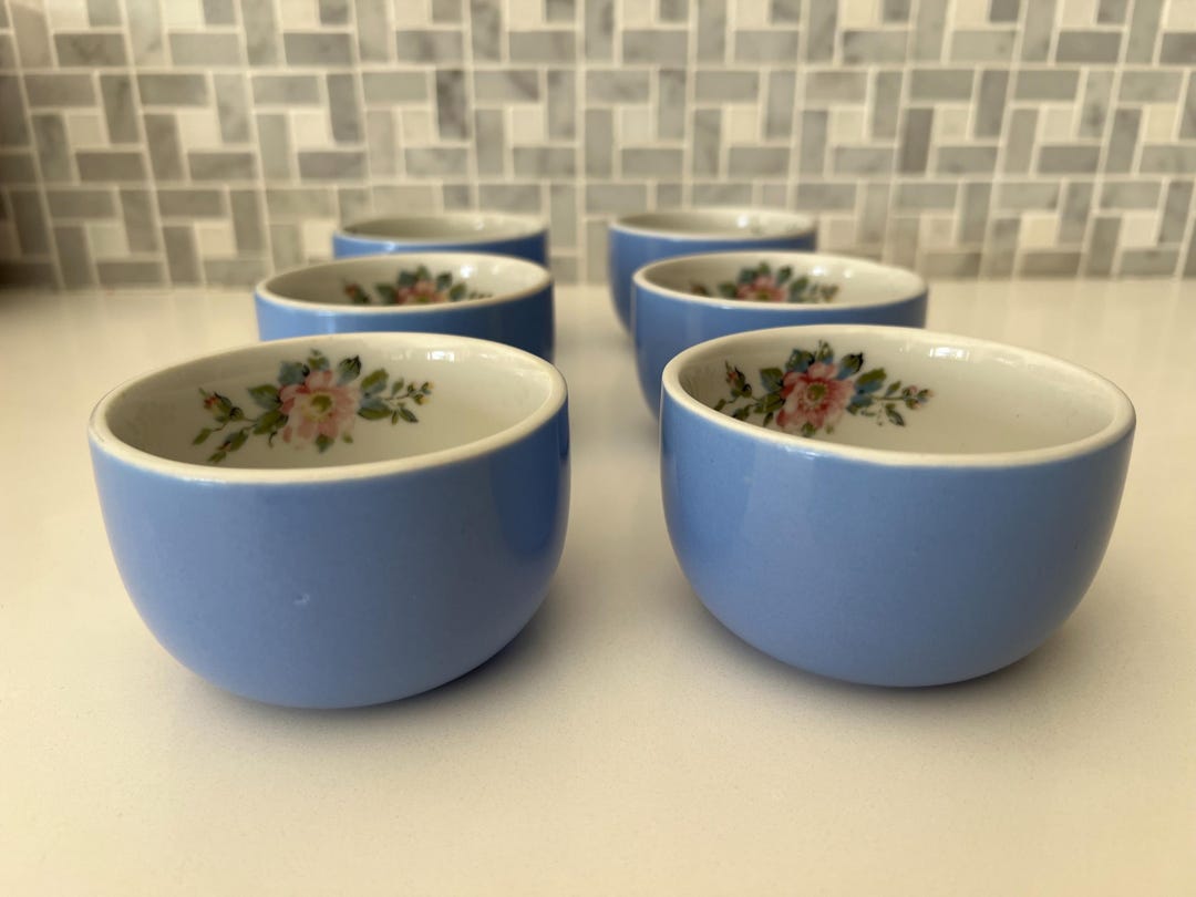 Vintage Hall’s Superior Kitchenware Rose Parade Custard Cups | Set of 6 ...
