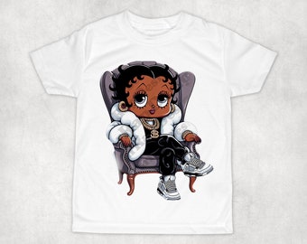 2 PNGS Boujee Black Betty Black History Month, Afro Betty Boop Png ...