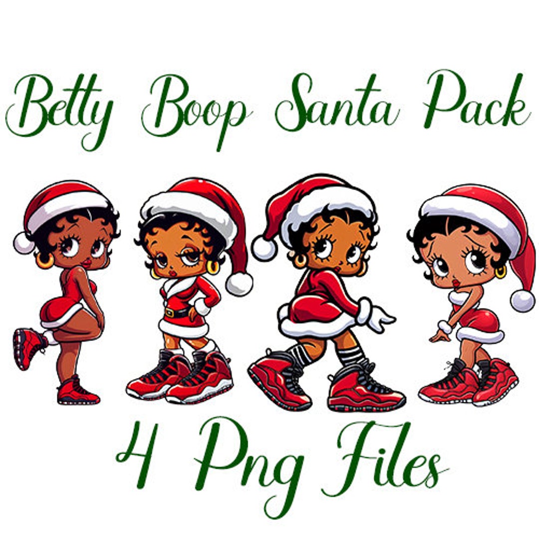 Betty Boop Santa Pack Png Files - Etsy