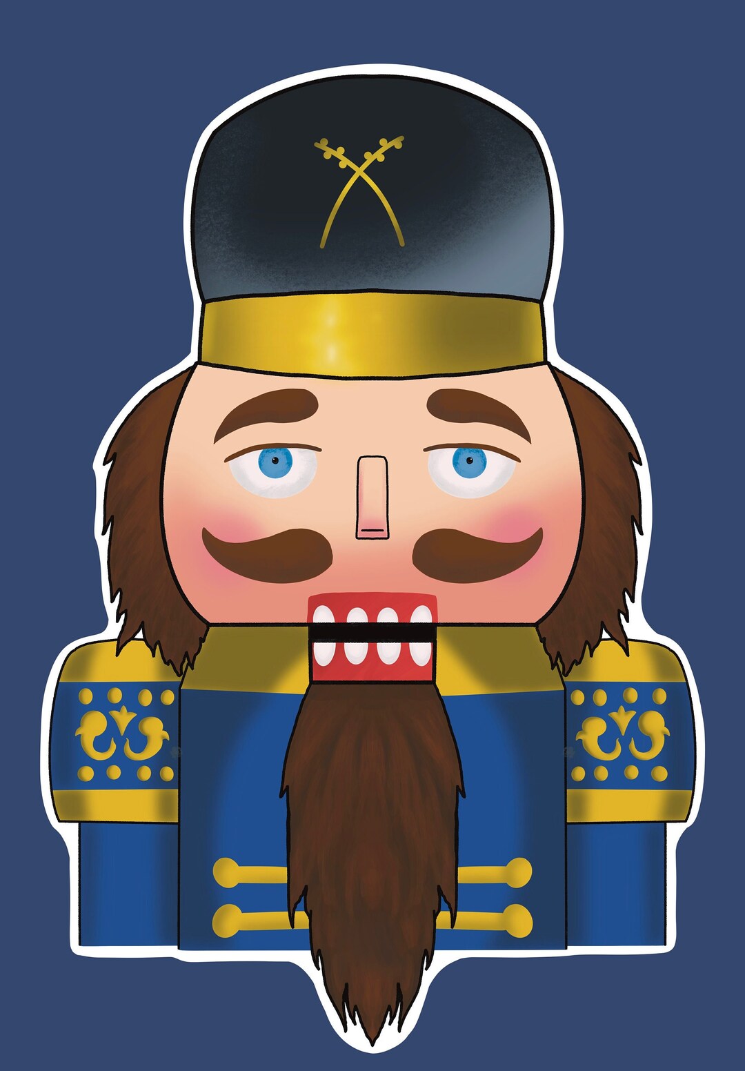 Nutcracker Sticker, Christmas Sticker, Holiday Sticker, Waterproof ...