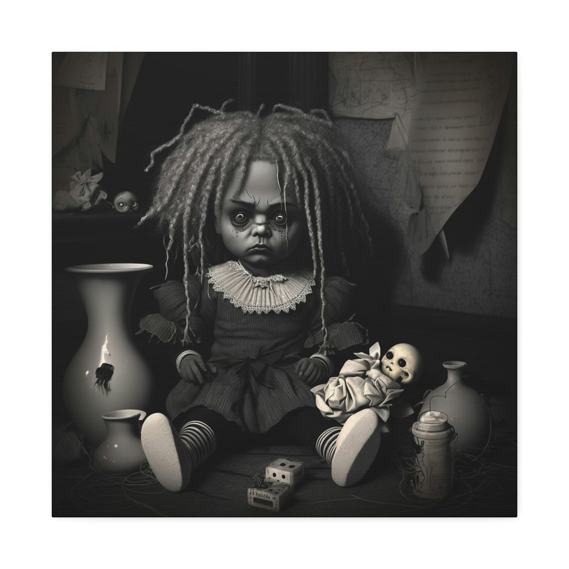 Evil Haunted Doll Canvas Art - Etsy
