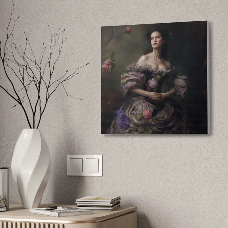 Rococo Victorian Portrait of a Lady Canvas Art - Etsy