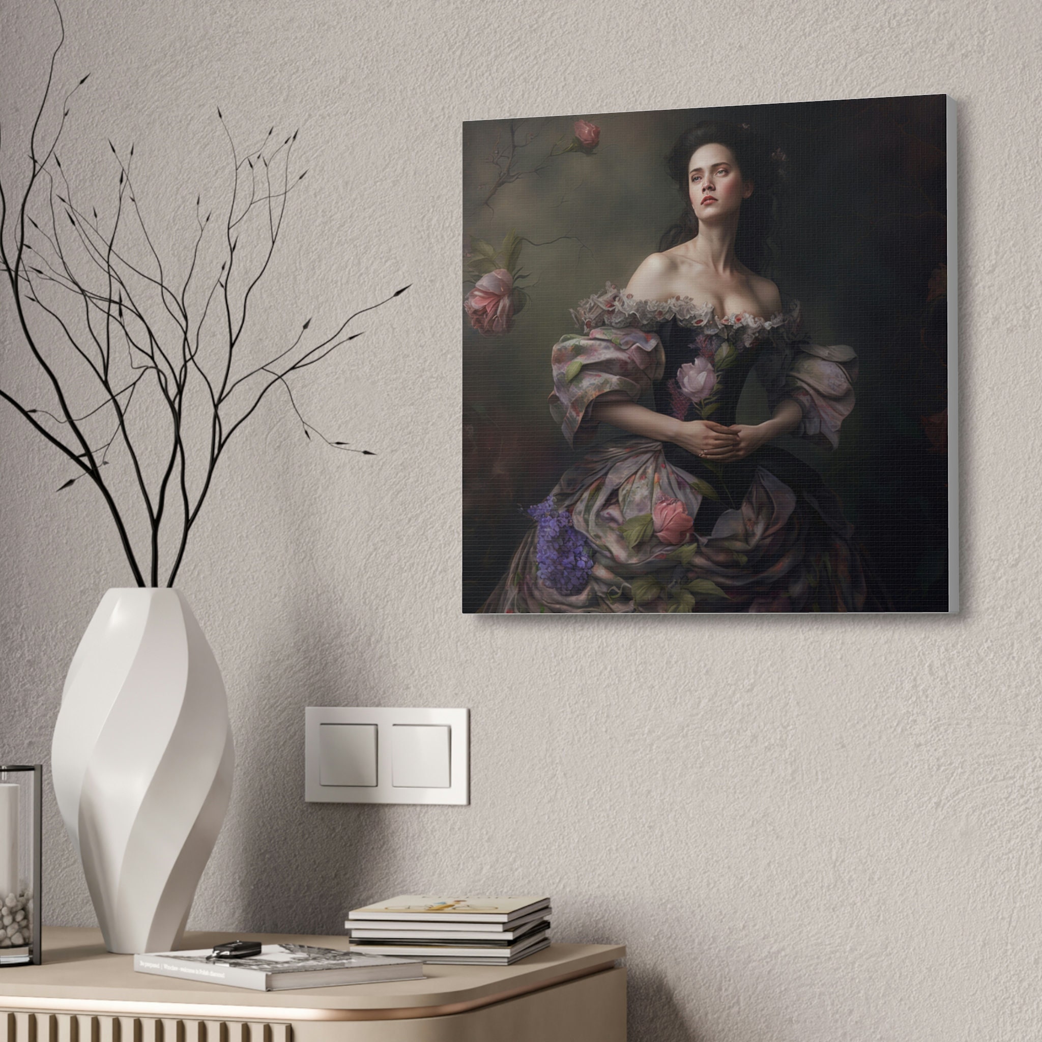 Rococo Victorian Portrait of a Lady Canvas Art - Etsy